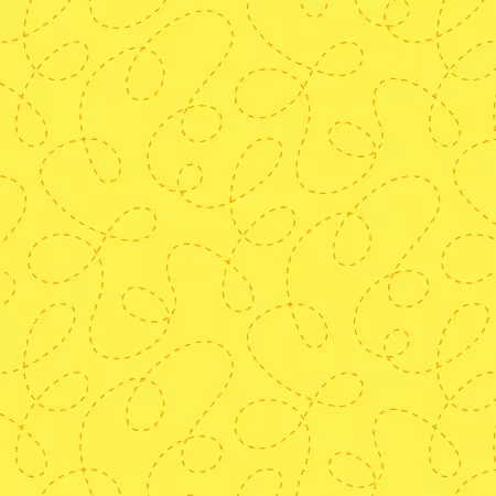 One Stitch Two Stitch - Stitched Curlicues Yellow – Busy Lady Quilt Shop